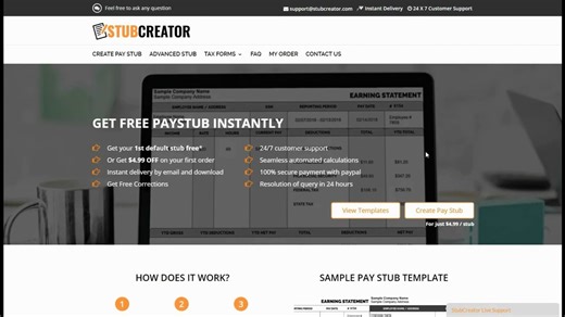 How To Create Paystub In Less Than 2 Minutes !