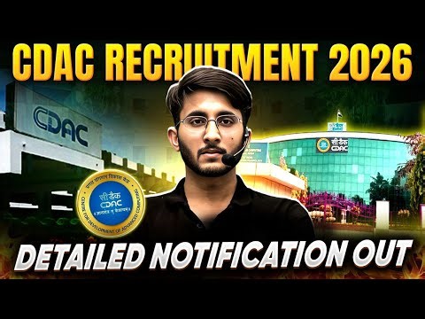 CDAC Recruitment 2026 Out | Age Limit, Total Posts, Salary | Detailed Notification Out