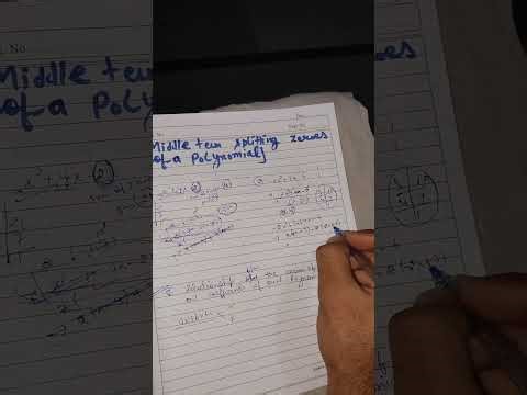 Polynomial l Splitting Middle Term l Class 10 l Maths l Part-2 l