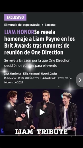 Homenaje a Liam Payne en los Brit Awards 2025