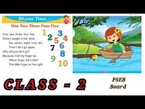 Class 2 Poem ' One Two Three Four Five ' English PSEB Board Book - Rainbow 🌈#trending #class2nd