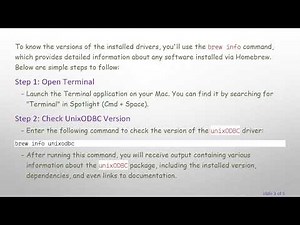 How to Check the Installed Version of Your Drivers Using Homebrew
