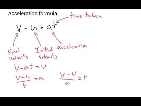 Rearranging the acceleration formula - IGCSE Physics