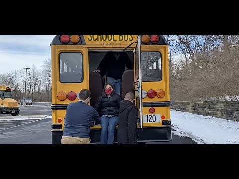 School bus evacuation drills, both rear and split
