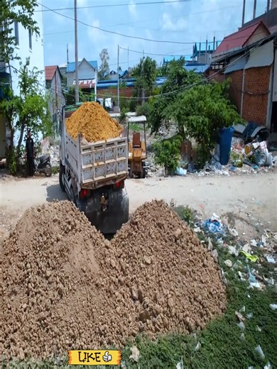 Pond Reclamation Using Bulldozer & Dump Truck