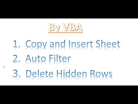 AutoFilter and Delete Hidden Rows VBA