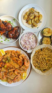 11K views · 774 reactions | SUNDAY LUNCH  MENU TODAY -Savoury rice -Coleslaw -grilled chicken -prawns and fish -Roasted potatoes -stuffed mushrooms | Cooking_with_nthabi | Facebook
