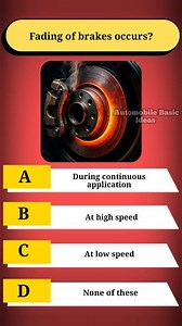 1K views | Fading of brakes occurs?#BrakeFading #BrakeFailure #BrakeOverheating #StoppingPowerLoss #BrakePadFade #BrakeFluidBoil #HydraulicFade #DrumBrakeFade #DiscBrakeFade #LongDownhillBraking #HeavyBraking #ReducedBrakingForce #VehicleSafety #BrakeSystemHeat #AutomotiveBrakes | Automobile Basic Ideas | Facebook