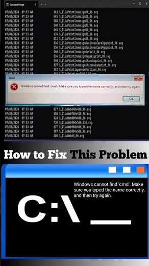Windows cannot find 'cmd'. Make sure you typed the name correctly, and then try again. #shorts #cmd