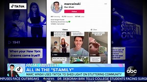 47K views · 257 reactions | ALL IN THE 'STAMILY:' Meet the guy using social media to shine a light on the stuttering community. Marc Winski tells Will Ganss why a stutter isn't "something that needs to be hidden." | World News Now | Facebook