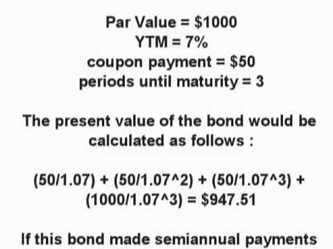 Bond Pricing (present value) - Finance - How to calculate (formula) - Finance Dictionary