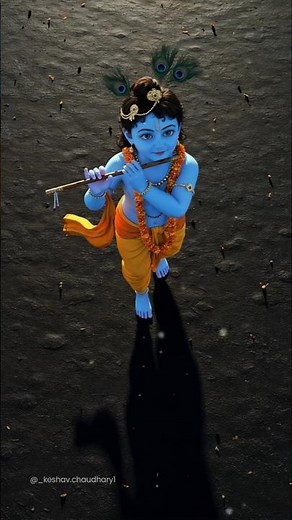 Realistic AI Animation 🎬 Lord Krishna Playing Flute & Walking 🦚 Divine Visuals ✨ #krishna #kanha
