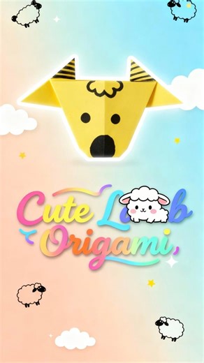 🐑 Baa-dorable! Easy Origami Lamb Face! Time to meet the cutest member of the farm! 🐑 In this tutorial, I'll show you how to fold this adorable origami lamb face! This project is super easy and uses simple folds, making it perfect for kids and origami beginners. I'll guide you through folding the head and adding those charming little details like the curly wool and wide-open mouth. These little lambs are fantastic for spring decor, Easter projects, or just making sweet paper puppets! If you thi