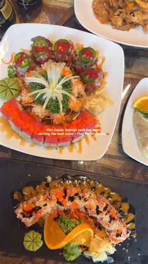 Alex | Triangle ( + Beyond) Food & Travel Blogger | CLASSIC RALEIGH SUSHI SPOT 🍣 | Have y’all ever check out this classic sushi spot in Raleigh? Open for over 20 years, @sushithairaleigh... | Instagram
