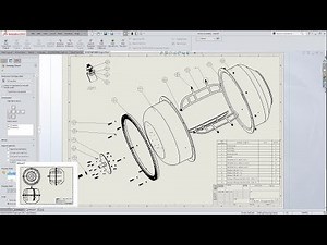 SOLIDWORKS 2017 - DRUM ASSEMBLY - DRAWING - CONCRETE MIXER