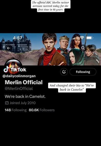 arthur has risen #bbcmerlin #merlintok #colinmorgan #angelcoulby #katiemcgrath