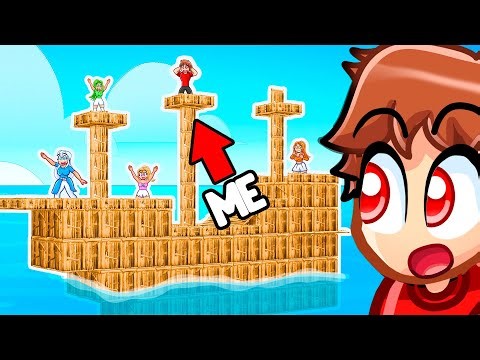 Building a MAX LEVEL Raft in Fortnite With MY CRAZY FAN GIRLS...