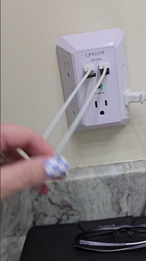 ⚡USB Wall Charger Surge Protector Multi-Plug #surgeprotector #techgadgets #powerstrips