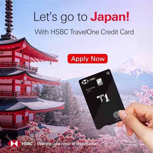 Unlock Japan's charm - cherry blossoms, mochi, and exclusive travel perks with HSBC TravelOne Credit Card. 🔹4 reward points* for every ₹100 spent on flights, travel partners & in foreign currency 🔹 15% off* across top travel partners on travel bookings 🔹 2 reward points* for every ₹100 spent on other purchases - no cap! Apply now - https://grp.hsbc/T1_sm *T&C Apply. For people in India. #UnlockTravel #HSBCTravelOneCreditCard #PackYourPerks #TravelFreedom #LuxuryTravel #TravelRewards #ExploreT