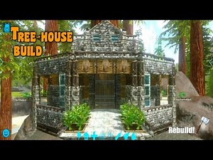 Ark Mobile How To Build Treehouse | Ark Mobile Tree Platform Building