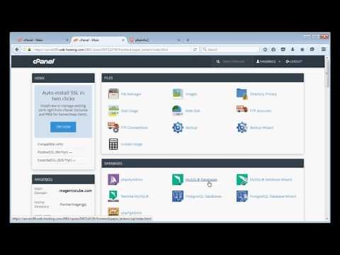 How to install magento 1.9.2.4 with cPanel