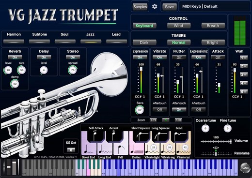 VG Jazz Trumpet VI by VG Trumpet - Trumpet Plugin VST VST3 Audio Unit