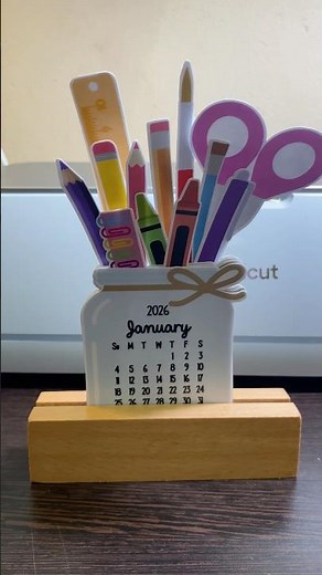 Cute Mini Desk Calendar 2026 ✨ | Cricut Maker 3 Project Tutorial