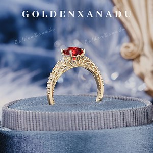 Victorian Ruby Engagement Ring Solid Gold Ruby Wedding Ring Moissanite Cluster Promise Ring Gemstone Rings for Women Handmadee Ruby Jewelry - Etsy