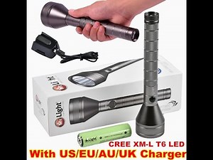 Mr Light 2000 Lumen CREE XM L T6 LED Rechargeable Tactical Police Flashlight Torch Light T6