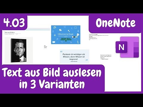 4.03 | Text aus Bild auslesen in 3 Varianten | OneNote MasterClass