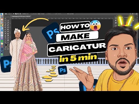 how to make wedding caricature tutorial for beginners
