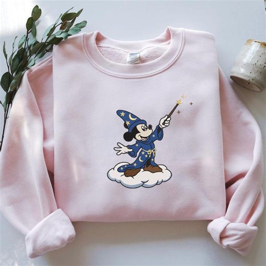 Wizard Mouse Embroidery Design, Magic Wizard Cartoon Mouse Machine Embroidery File, Fantasy Sorcerer Mouse on Cloud, Fairytale Stitch - Etsy