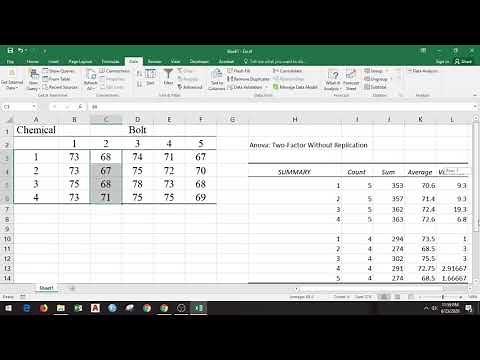 Randomized Complete Block Design using Excel