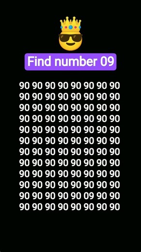 Find the Number 09 ✅😎