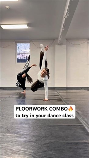 floorwork combo 💪 to try in your contemporary dance class! #dancetricks #contemporarydance #acro