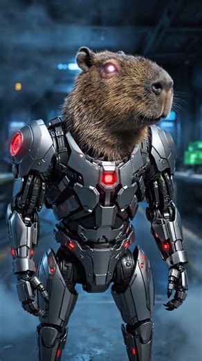 Robo werewolf capybara transformation 😳 (prank backfires)