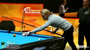 Jasmin Ouschan played a very tight safety, and Chiang’s mistake cost her the rack 😃 #boxbilliards | Box Billiards