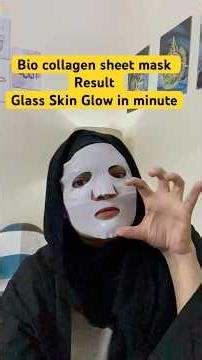 Bio Collagen Sheet Mask Result | Glass Skin Glow in Minutes ✨