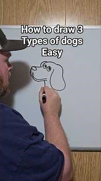 how to draw 3 different dogs easy