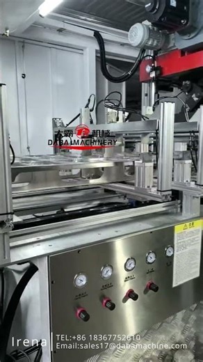Automatic 3 stations plastic thermoforming machine transparent fast food lid forming machine