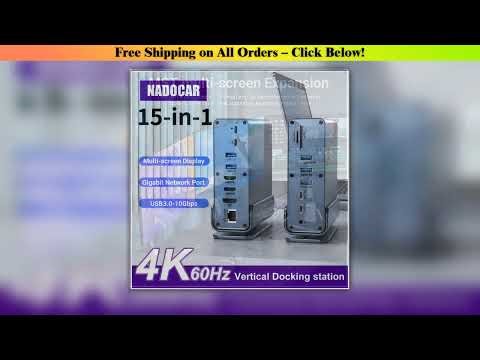 15 In 1 USB-C Docking StationType-C 4K60Hz HUB With HDTV*2+PD 100W+USB 2.0/3.0+SD+TF+RJ45