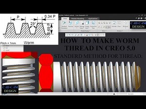 HOW TO MAKE A WORM THREAD THREAD IN CREO 5.0. #WORMTHREAD #creoparametric