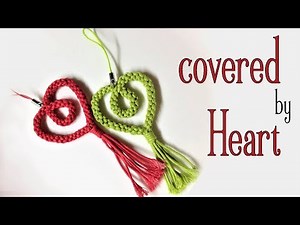 Macrame key chain tutorial: Covered by Heart pattern - Make with Simple and basic macrame knot