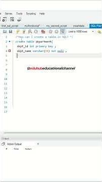 How to create table in sql