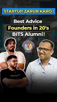 💥Students Must Do Startup! BITS Alumni & Tech Startup Founders Advice! #shorts #techstartup #viral