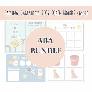 ABA Bundle Toolkit, Tacting Cards, Pecs, Task Analysis, Data Sheets, FBA Template, ABC Data, Aba Therapy, - Etsy