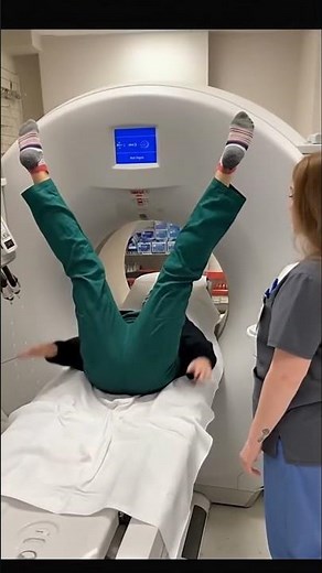 FUNNY CT Scan Prank! Patient Tries to Fall Off The Table