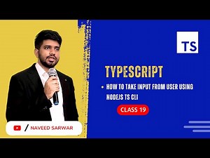 #19 How To Take Input From User Using Nodejs Ts Cli | TypeScript Tutorial