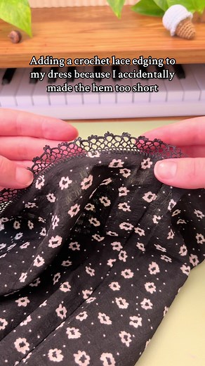 Crochet Lace Edging Tutorial for Dress Hem | Micro Crochet DIY