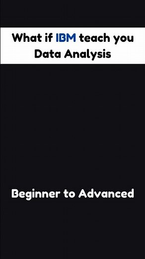 IBM teach you Data Analysis #ai #dataanalysis #ibm